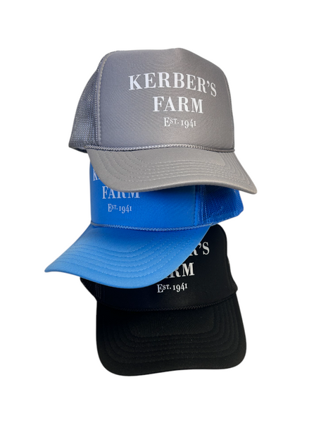 Black Kerber's Farm Trucker Hat